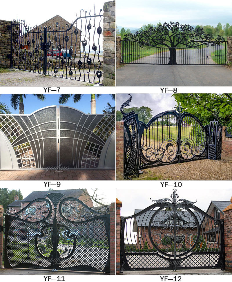 single swing driveway gate custom metal art- Outdoor |artwork metal ...